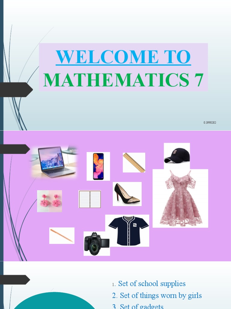 Grade 7 Lesson 1 | PDF | Set (Mathematics) | Abstract Algebra