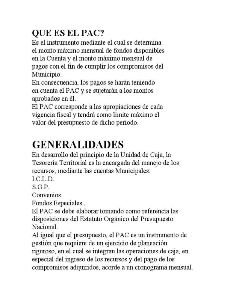 Que Es El Pac | PDF