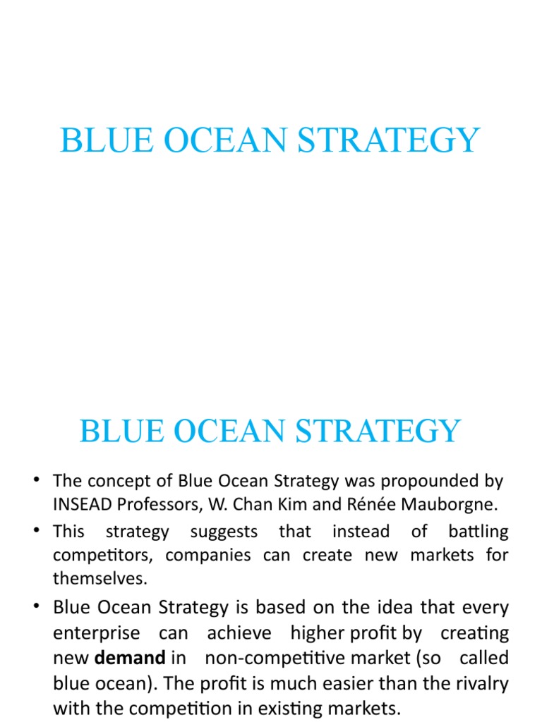 Blue Ocean Strategy | PDF | Business | Economies
