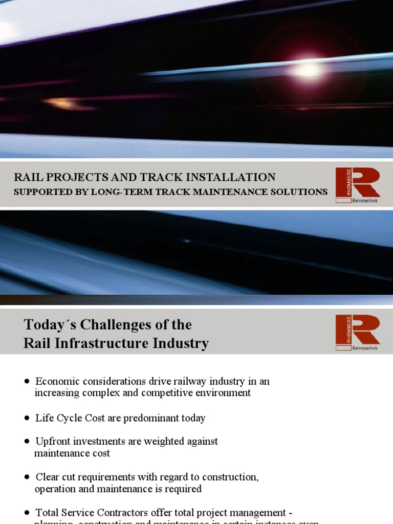 Rail Projects and Track Installation: Supported by Long-Term Track ...