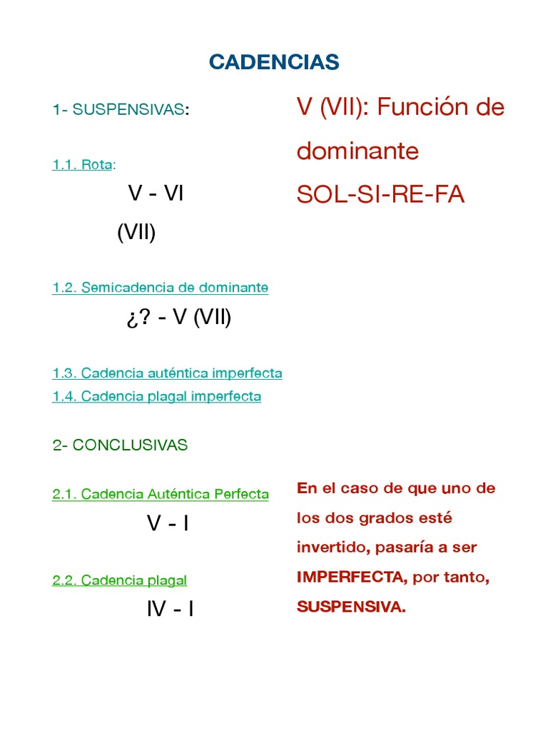 Tipos de Cadencias Musicales | PDF
