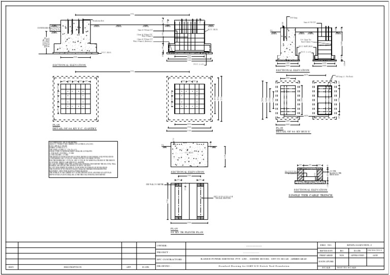 Switch Yard Foundation-Model | PDF | Architectural Design | Architecture