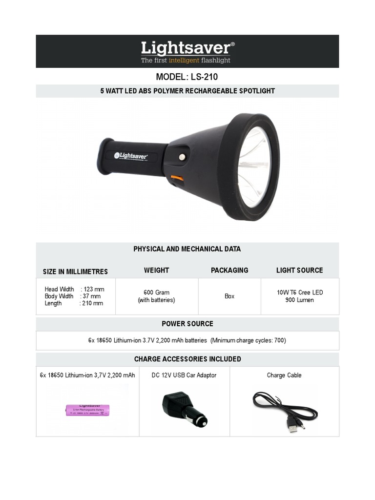 LS210 Datasheet PDF | PDF | Battery Charger | Electrical Connector