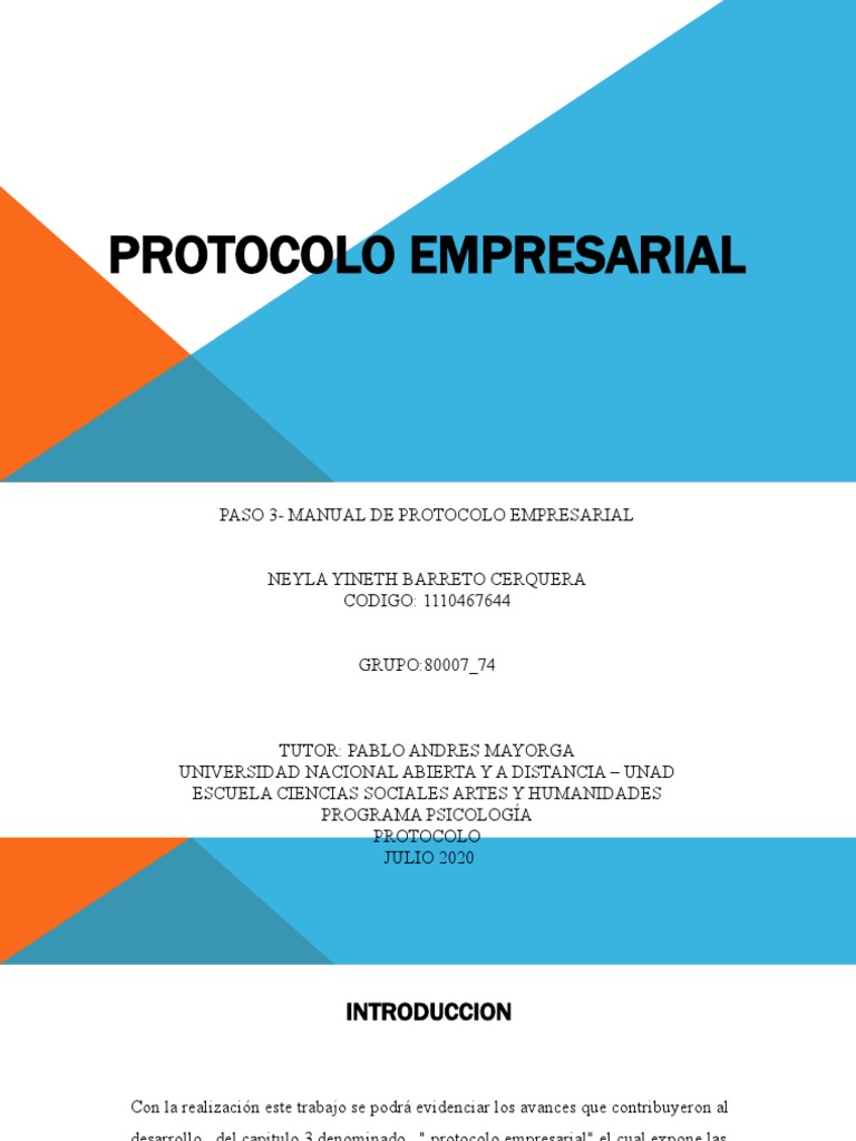Capítulo 3 - Paso 3 - Manual de Protocolo Empresarial | PDF | Calidad (comercial) | Relaciones ...
