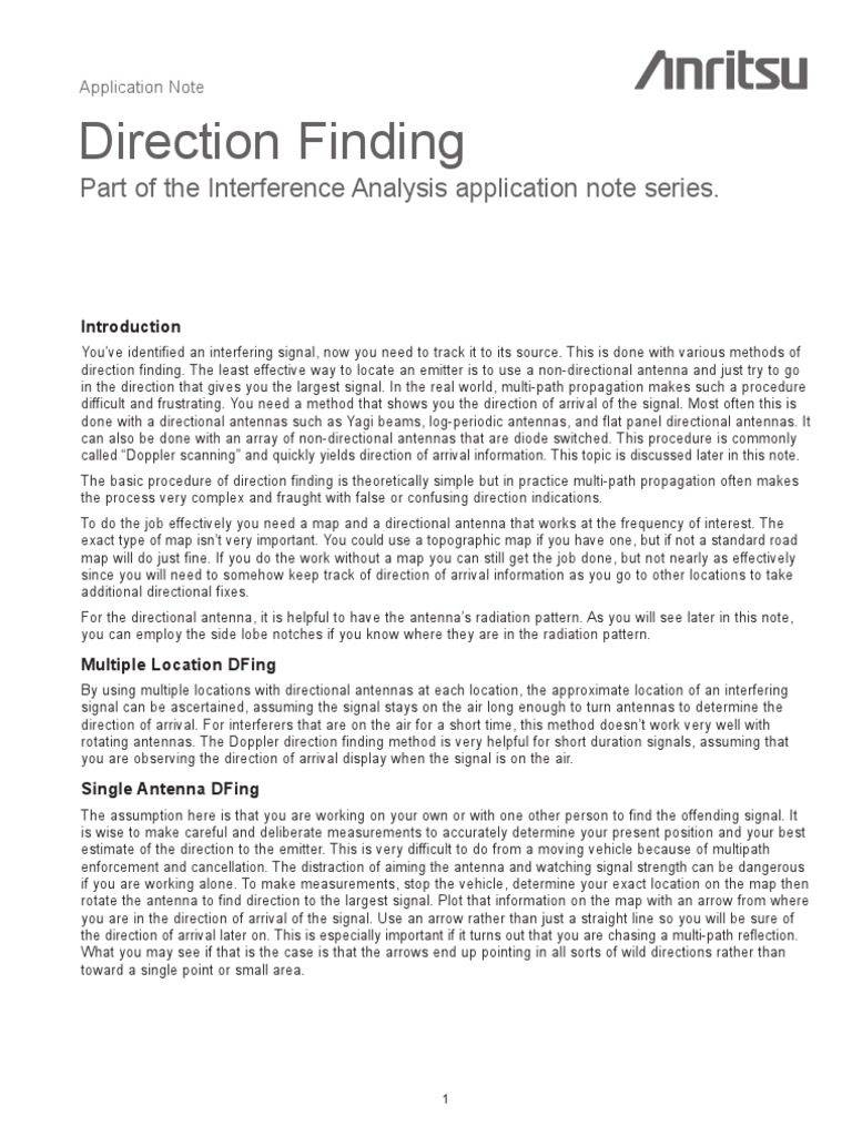 Direction Finding | PDF