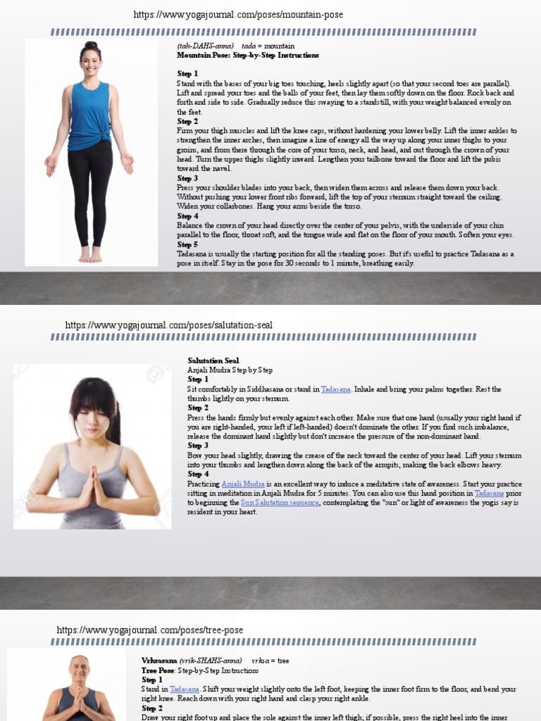 (tah-DAHS-anna) Tada Mountain: Mountain Pose: Step-by-Step Instructions ...