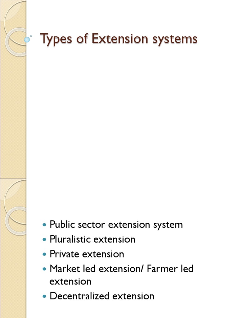 Types of Extension | PDF | Agriculture | Marketing