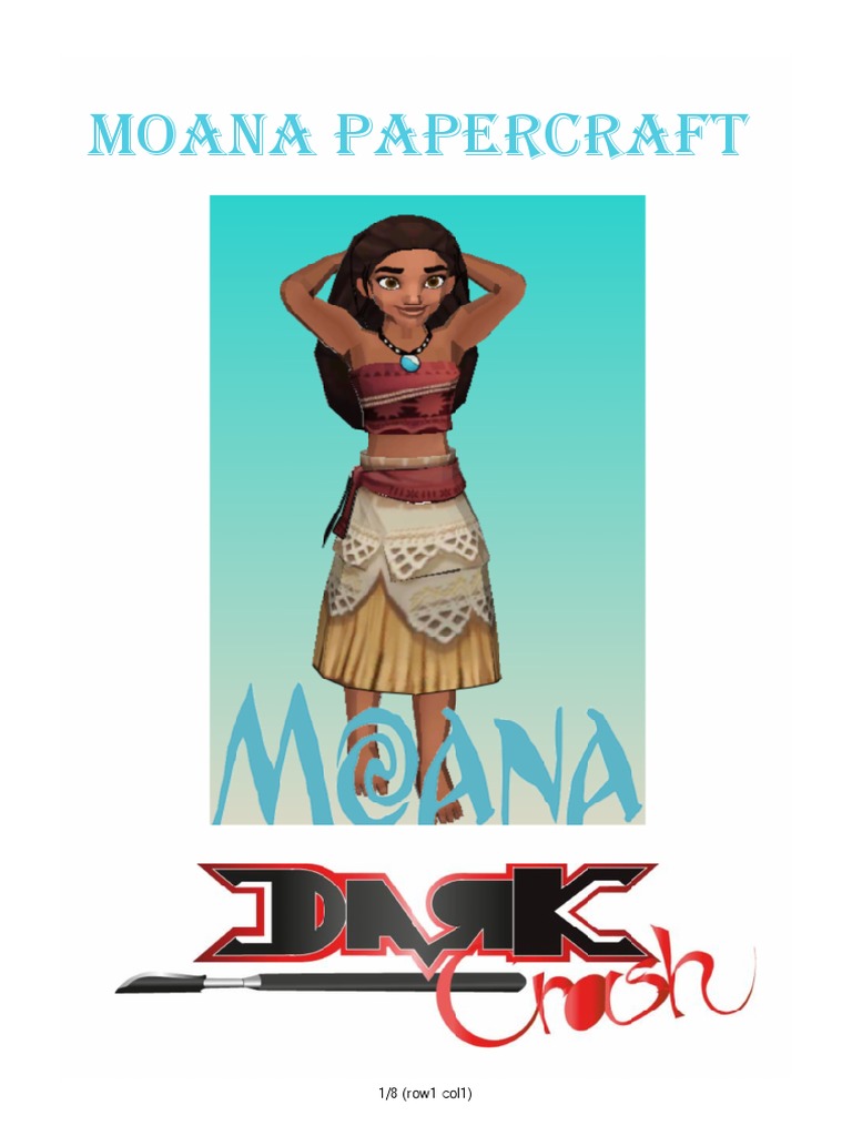 Moana Papercraft Com Linhas PDF | PDF