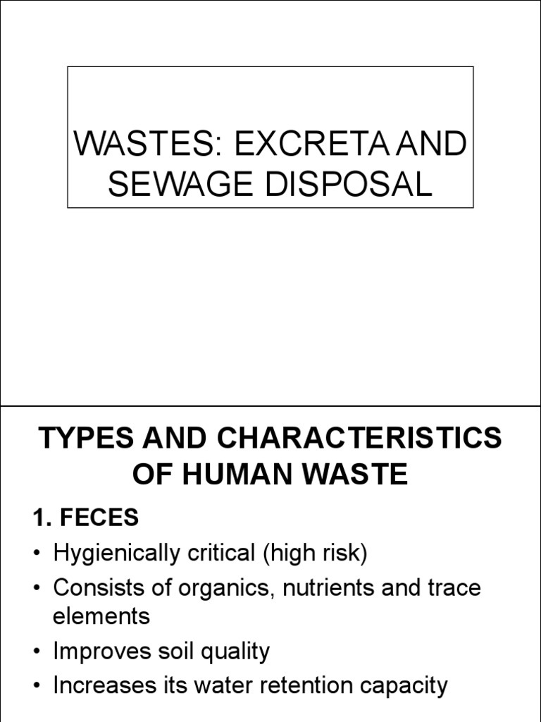 Wastes: Excreta and Sewage Disposal | PDF | Wastewater | Sewage Treatment