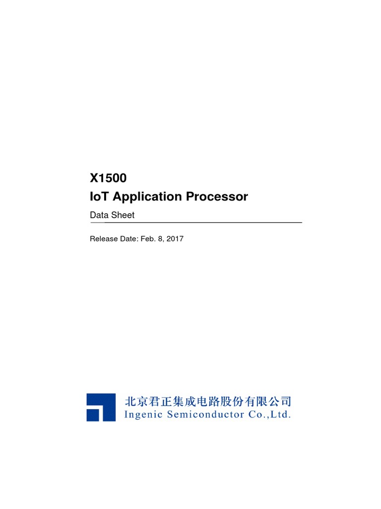 X1500 Iot Application Processor: Data Sheet | PDF | Cpu Cache ...