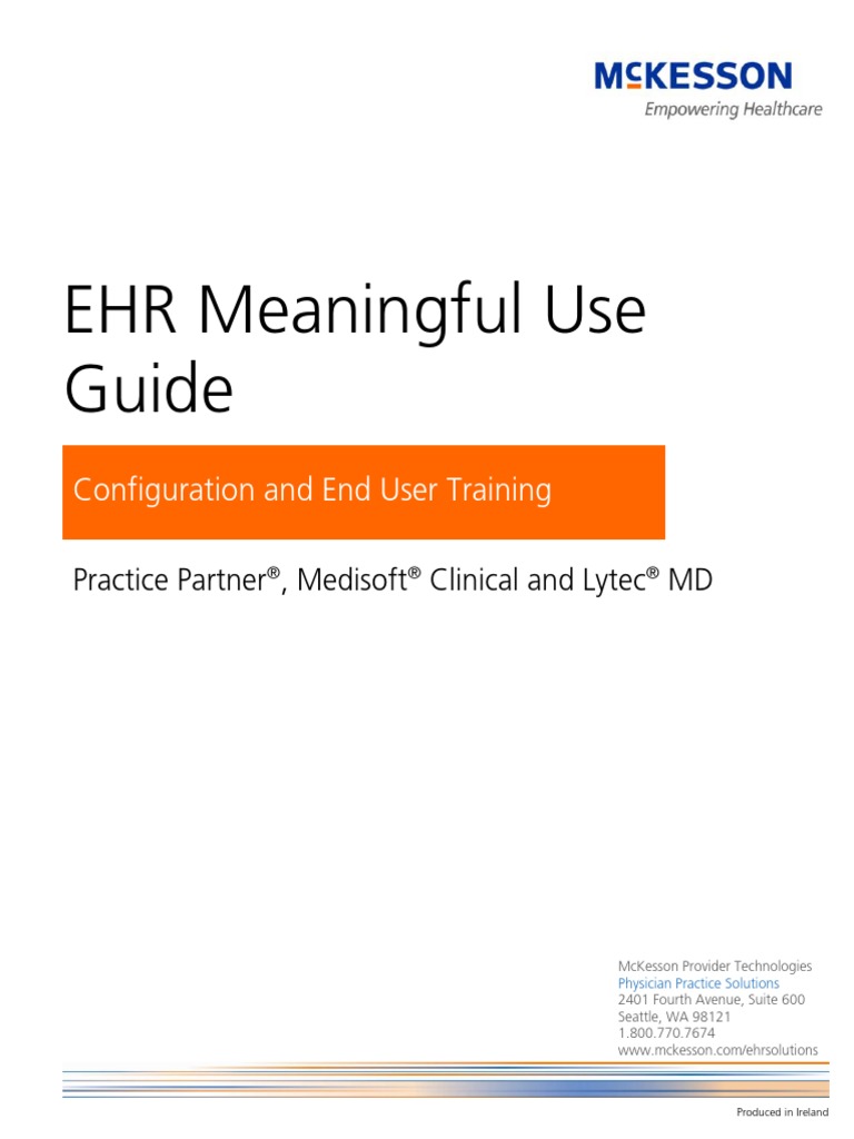 EHR Meaningful Use Guide: Configuration and End User Training | PDF ...