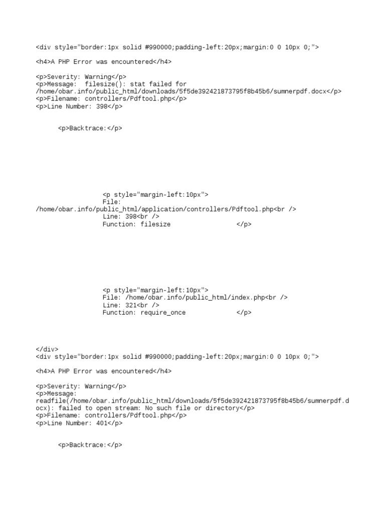 PHP Error Debugging Guide | PDF | Business | Technology & Engineering