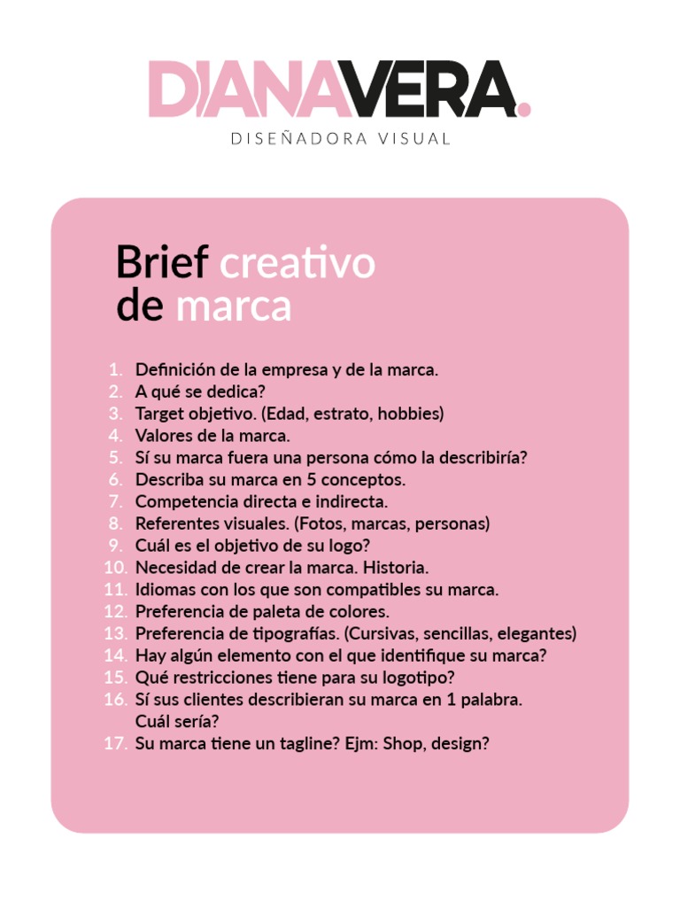Brief Creativo de Marca PDF | PDF