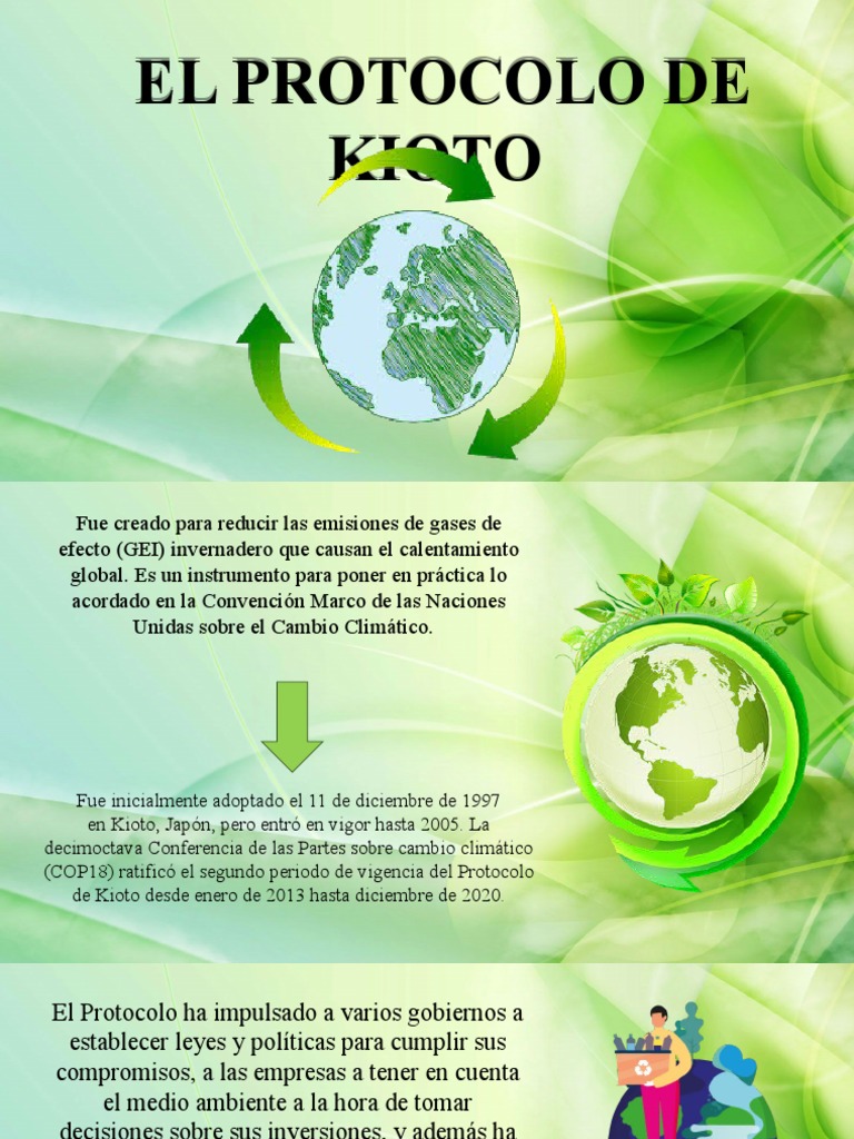 El Protocolo de Kioto | PDF | Protocolo de Kyoto | Gases de efecto invernadero
