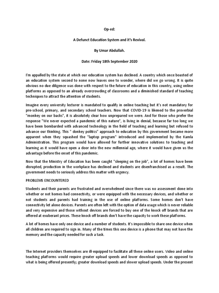 A Defunct Education System and It's Revival | PDF | Schools | Teachers