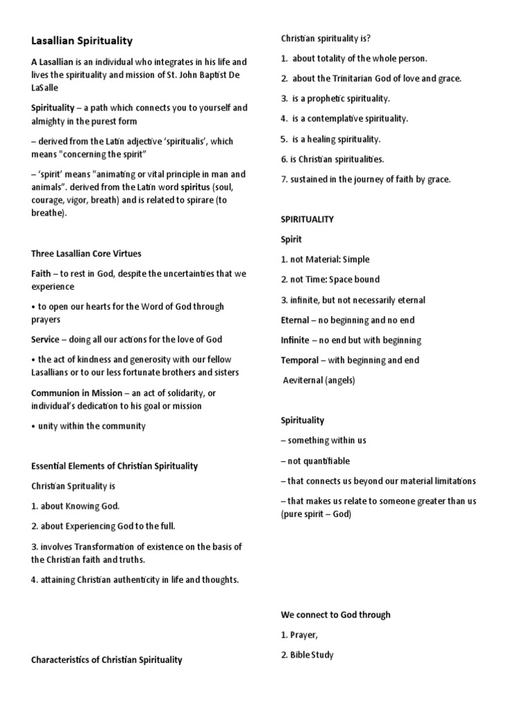 Understanding Lasallian Spirituality | PDF | Lectio Divina | Rosary