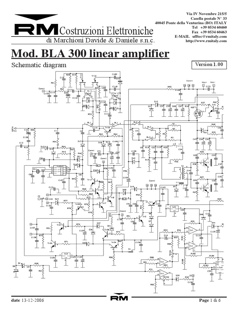 BLA 300 Linear Amplifier Schematic | PDF