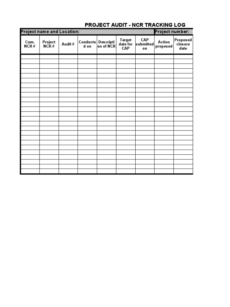 NCR Tracking log AAIL | Technology | Business