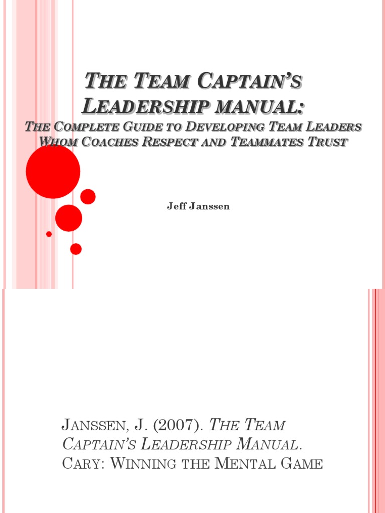 Team Captain's Leadership Manual | PDF | Servant Leadership | Leadership