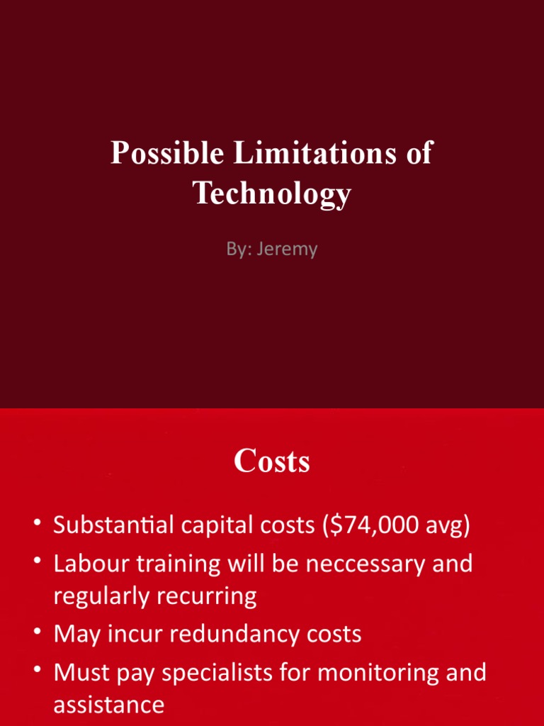 Possible Limitations of Technology | PDF