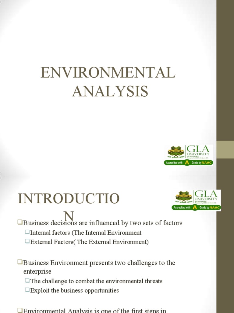 Comprehensive Guide to Environmental Analysis | PDF | Economic System ...