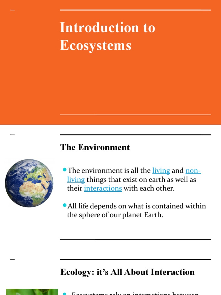 Introduction To Ecosystems | PDF | Ecosystem | Natural Environment