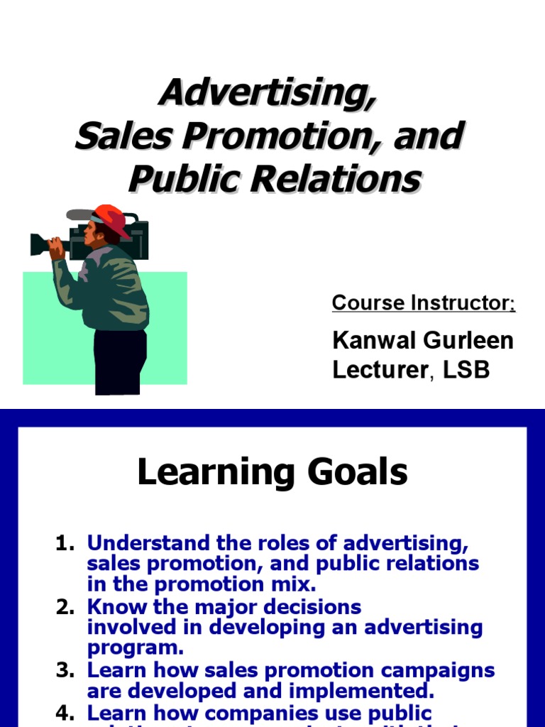 Advertising, Sales Promotion, and Public Relations | PDF | Advertising ...