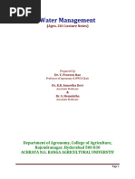 Principles and Practices of Water Management | PDF | Irrigation | Soil