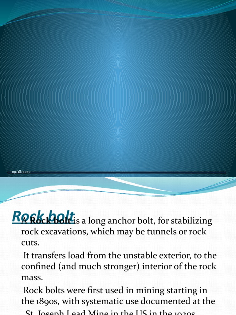 Rock Bolting | PDF | Screw | Civil Engineering
