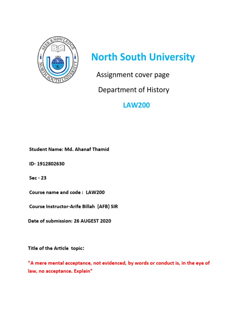 Law 200 (Repaired) | PDF | Offer And Acceptance | Thesis