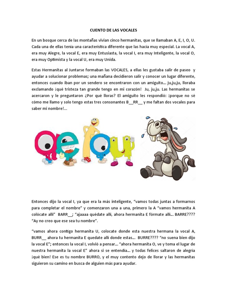 Cuento de Las Vocales | PDF
