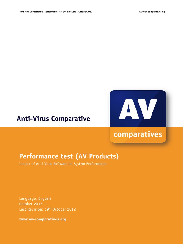 Anti-Virus Comparative: Performance Test (AV Products) | PDF ...