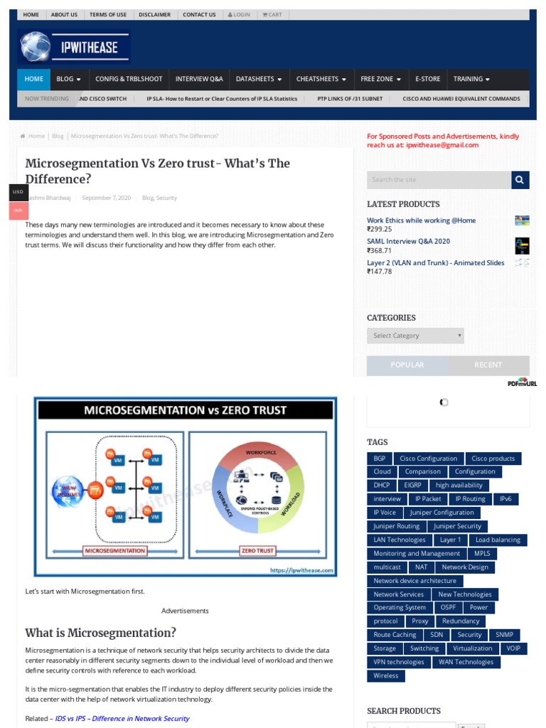 Ipwithease Com Microsegmentation-Vs-Zero-Trust PDF | PDF | Data Transmission | Computer Network