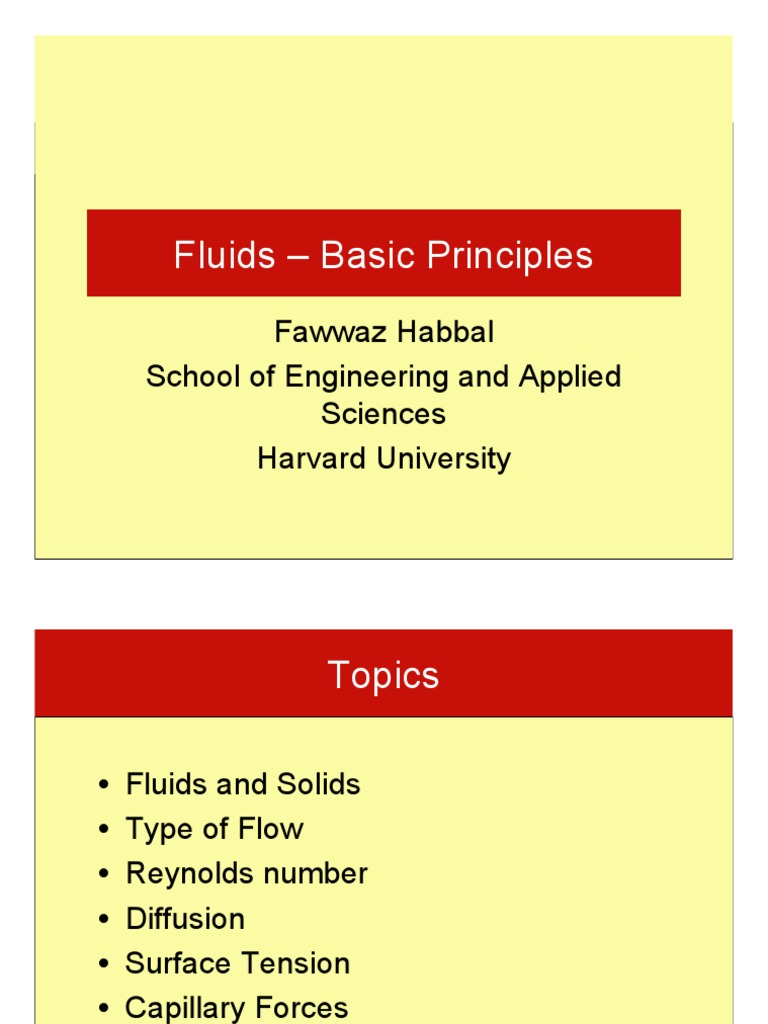 An Introduction to Fluid Dynamics: Basic Principles of Fluids, Flow ...