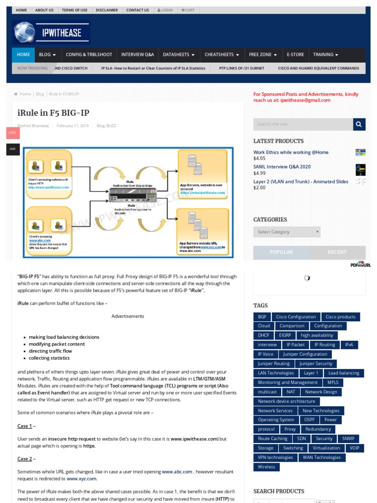 Irule in F5 Big-Ip: Blog Config & Trblshoot Interview Q&A Datasheets ...