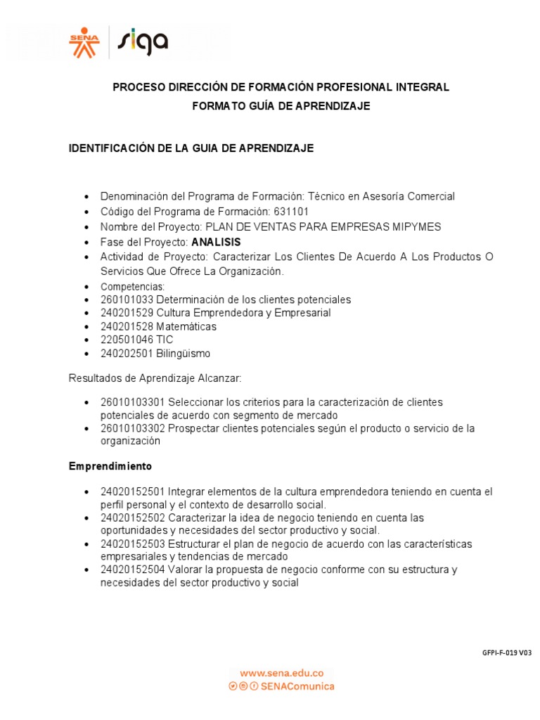 Gfpi-F-019 Guia de Aprendizaje | PDF | Producto (Negocio) | Marketing