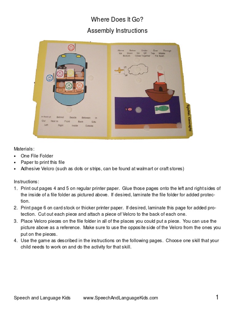 Spatial Concepts Game - Where Does It Go | PDF | Question | Symbols