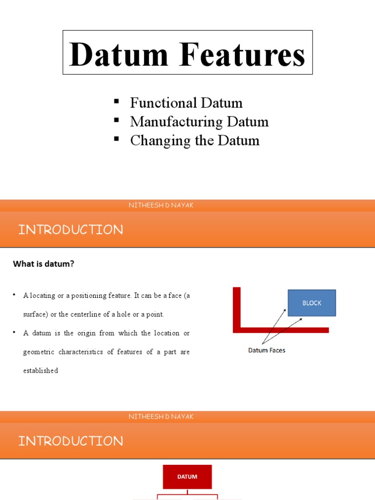 Datum Features: Functional Datum Manufacturing Datum Changing The Datum ...