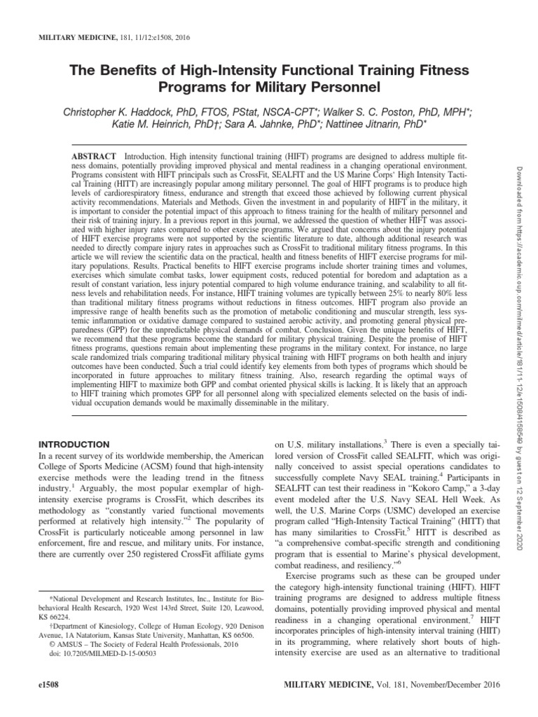 The Benefits of High-Intensity Functional Training Fitness Programs For ...