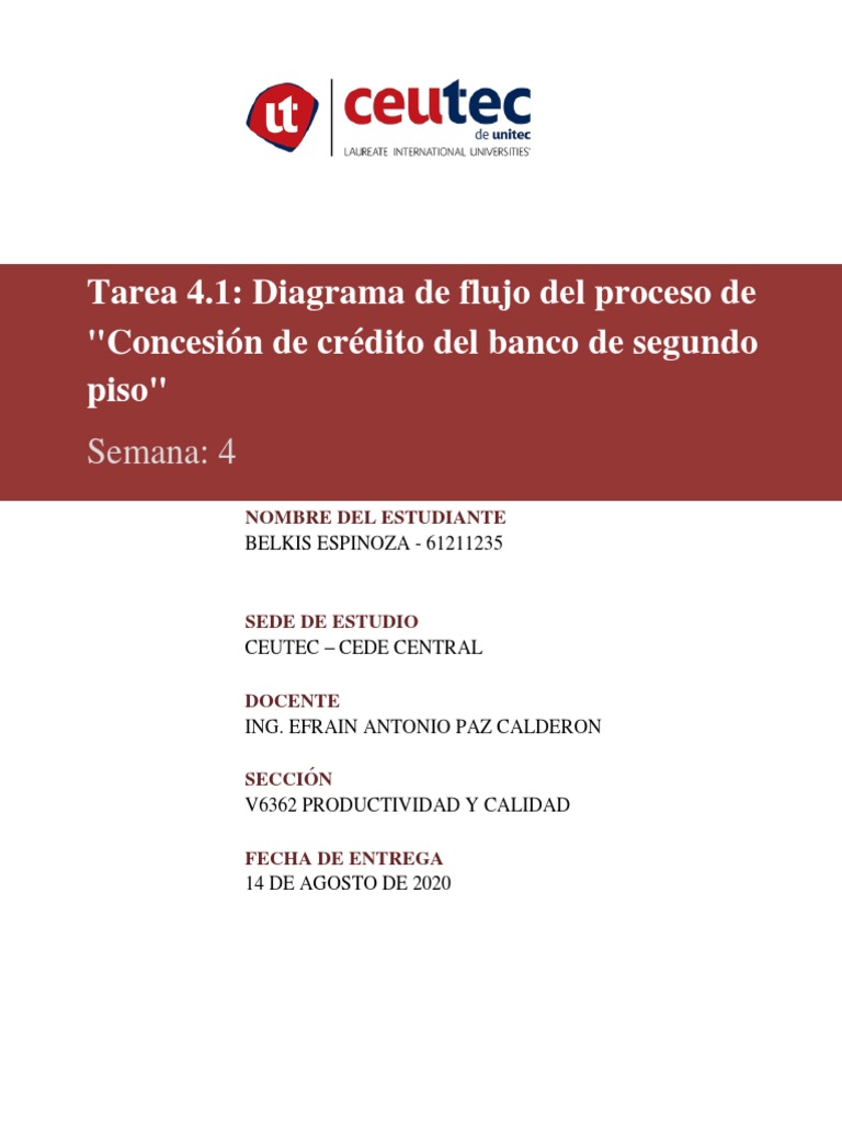 Tarea4.1 Flujograma PDF | PDF | Bancos | Información