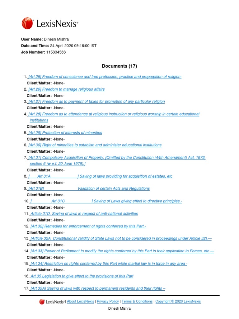 Vol.6 Art.25-35 PDF | PDF | Establishment Clause | First Amendment To ...