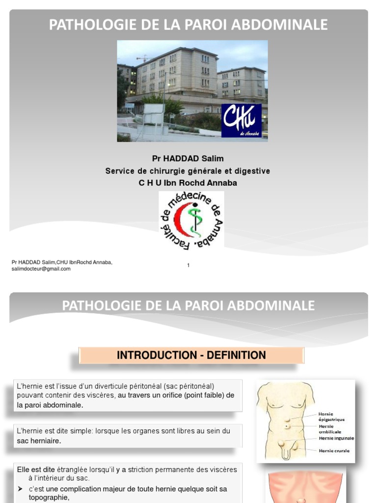 Pathologie de La Paroi Abd PDF | PDF | Médecine clinique | Maladies et ...