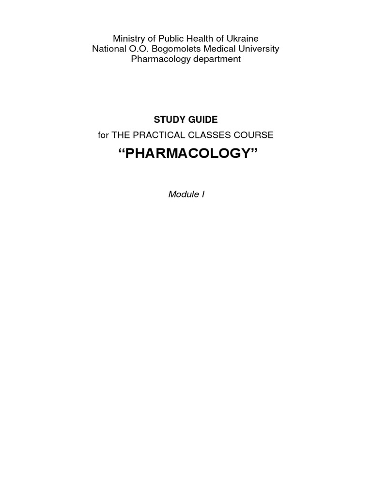 Studyguidemodule1 - Pharmacology en PDF | PDF | Topical Medication ...