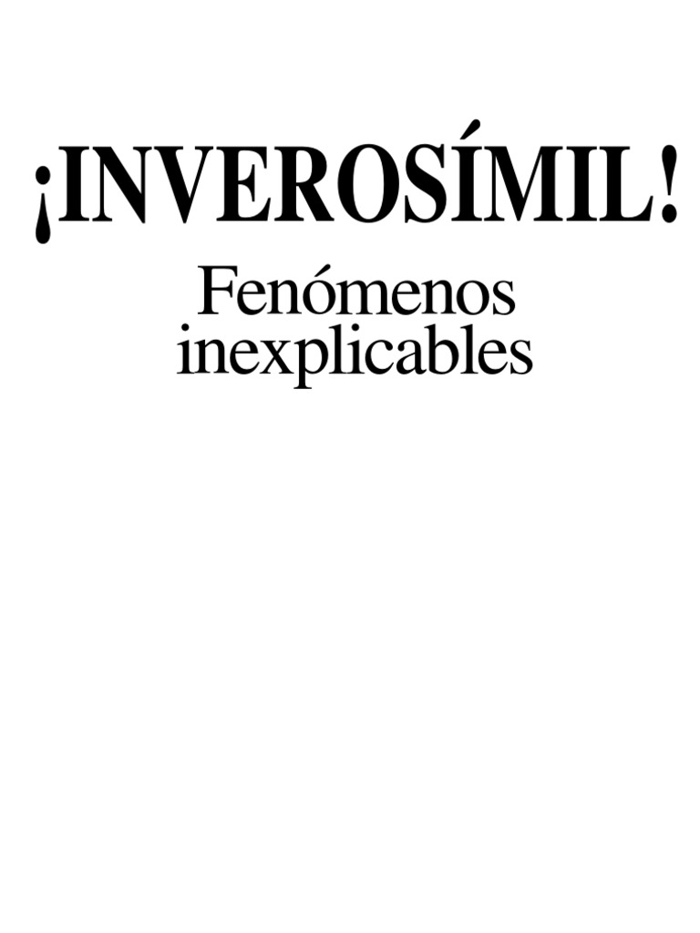 Inverosimil PDF | PDF | Sincronicidad | Carl Jung