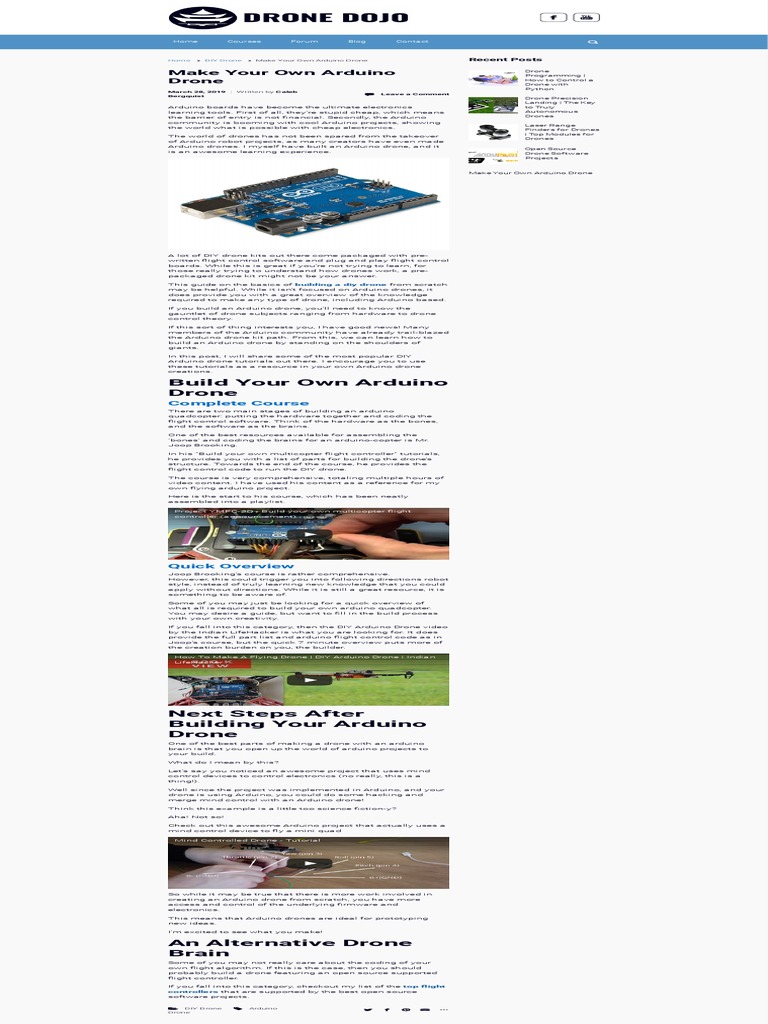 Make Your Own Arduino Drone | PDF