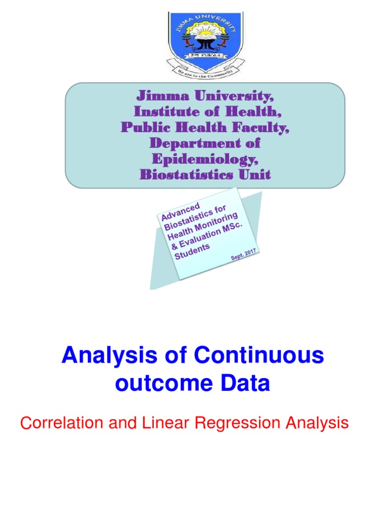 L6 - Biostatistics - Linear Regression and Correlation | PDF | Coefficient Of Determination ...