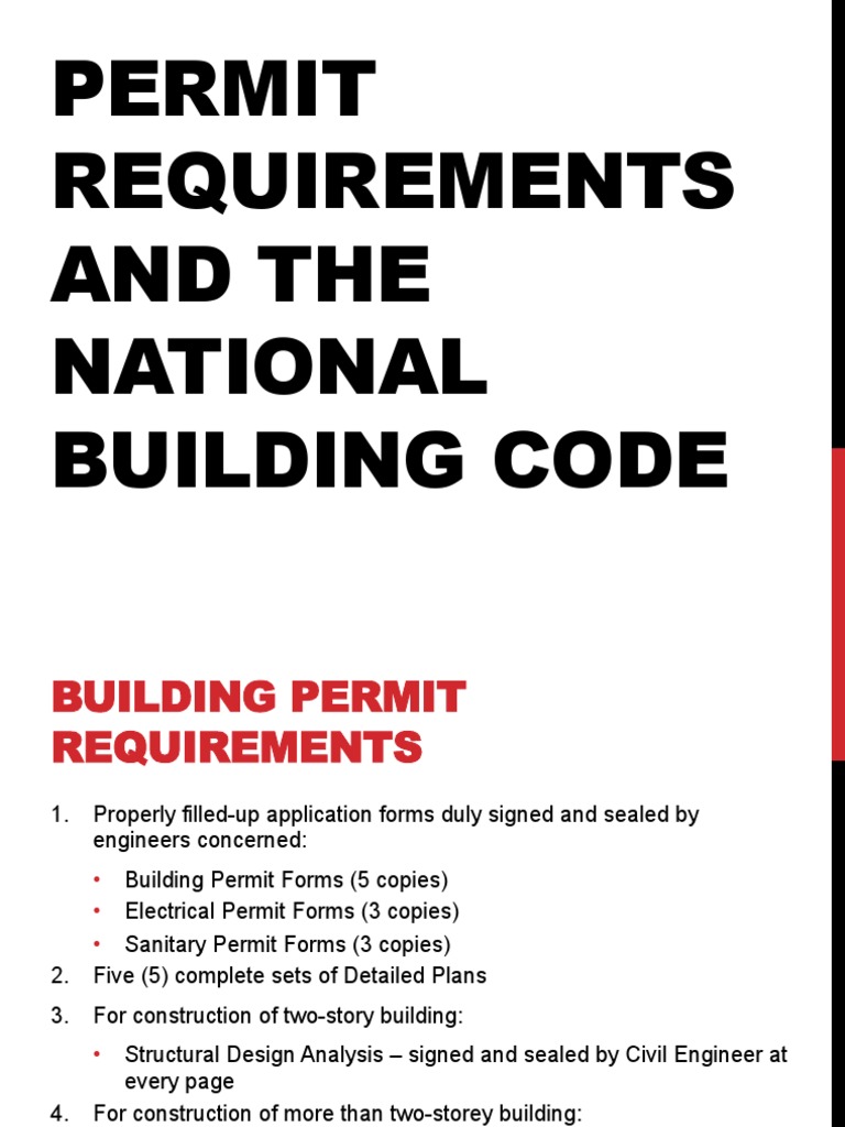 Permit Requirements and The NBC | PDF | Economic Sectors | Government