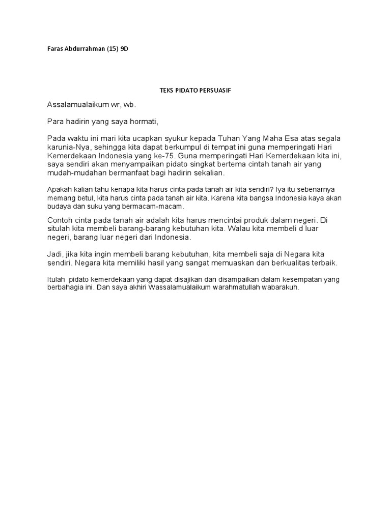 Pidato Persuasif | PDF