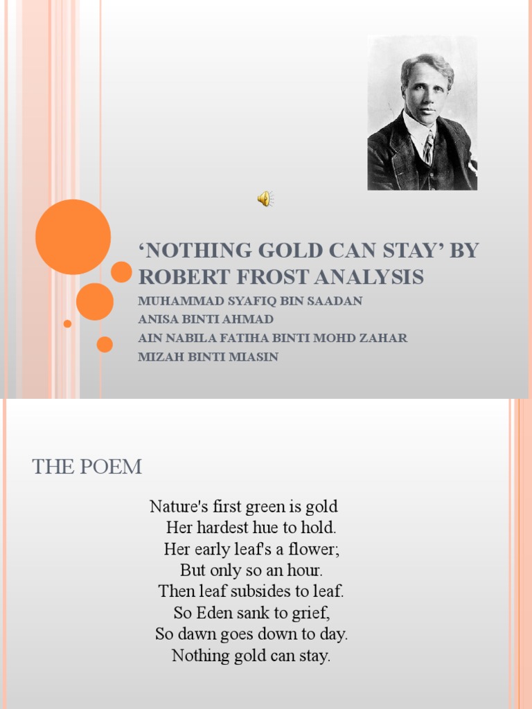 Nothing Gold Can Stay' by Robert | PDF | Poetry | Beauty
