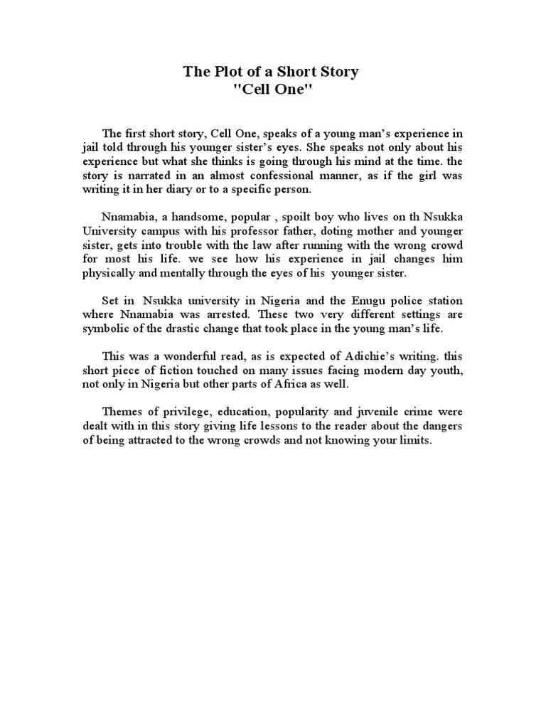 Cell One (Short Summary) | PDF